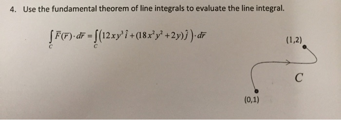 Solved 4. Use the fundamental theorem of line integrals to | Chegg.com