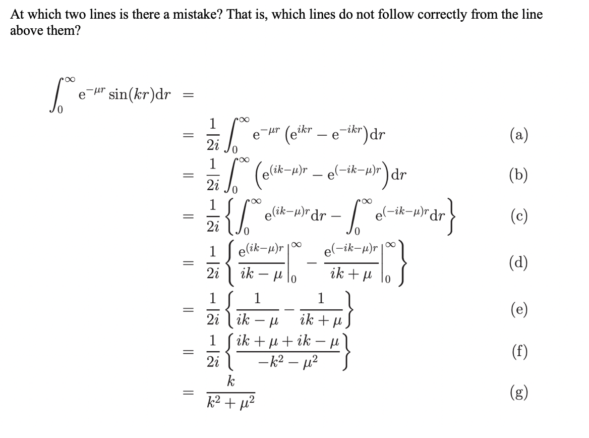 Solved At which two lines is there a mistake? That is, which | Chegg.com