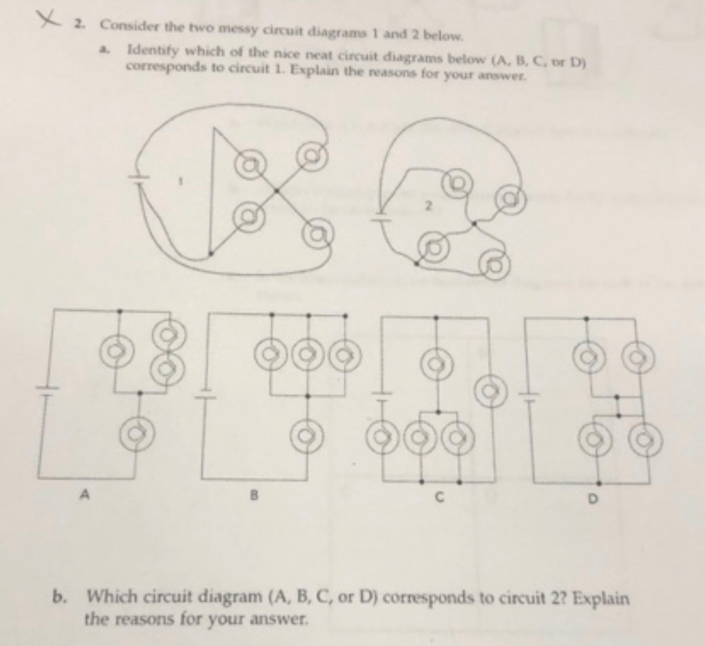 Solved 2. Consider the two messy circuit diagrams 1 and 2 | Chegg.com Solved 2. Consider the two messy circuit diagrams 1 and 2 | Chegg.com