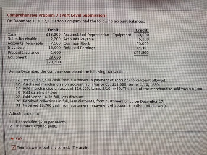 Solved Comprehensive Problem 7 (Part Level Submission) On | Chegg.com
