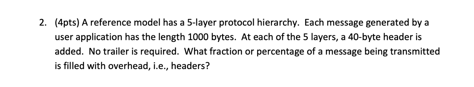 Solved Cs Networking And Telecommunications Homework A
