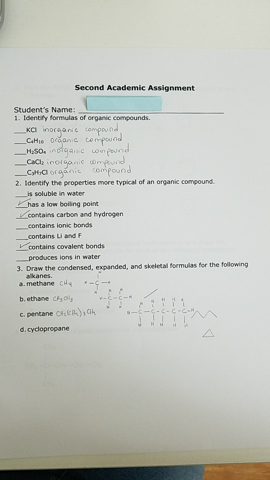 Solved: Second Academic Assignment Student's Name: 1. Iden... | Chegg.com