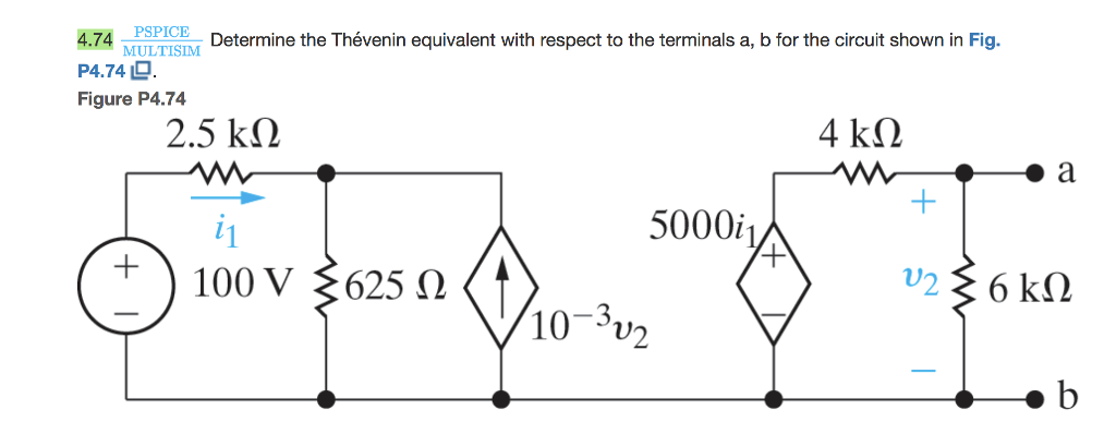 Solved 4.74 PSPICE P4.74D Figure P4.74 Determine the | Chegg.com