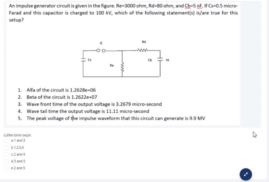 An impulse generator circuit is given in the figure. | Chegg.com