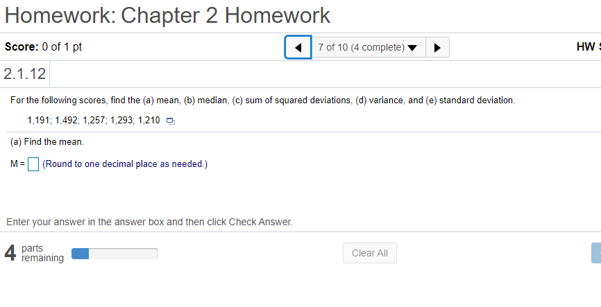 Solved Homework Chapter 2 Homework Score 0 Of 1 Pt 7 Of 10
