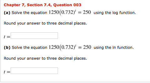 Solved Chapter 7, Section 7.4, Question 003 (a) Solve the | Chegg.com
