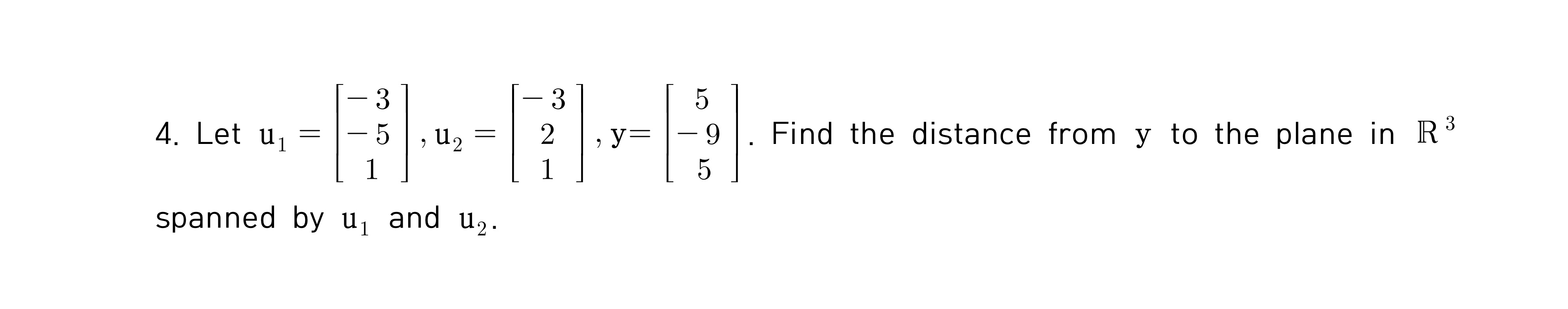 Solved 2.5 Exercises 1. If u1=⎣⎡25−1⎦⎤,u2=⎣⎡−211⎦⎤,y=⎣⎡123⎦⎤ | Chegg.com