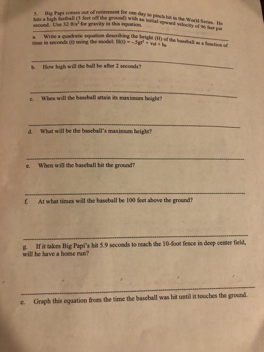 Solved MATH 106-Project #4-Quadratic Modeling Name: 1. A | Chegg.com