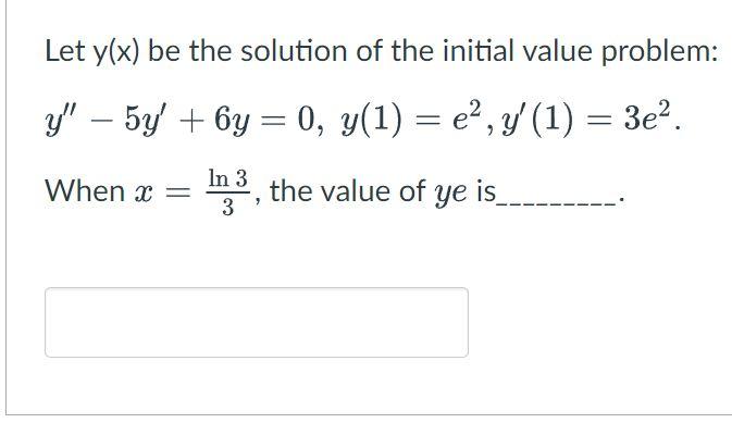 Solved Let y(x) be the solution of the initial value | Chegg.com