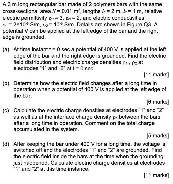 A 3 m long rectangular bar made of 2 polymers bars | Chegg.com