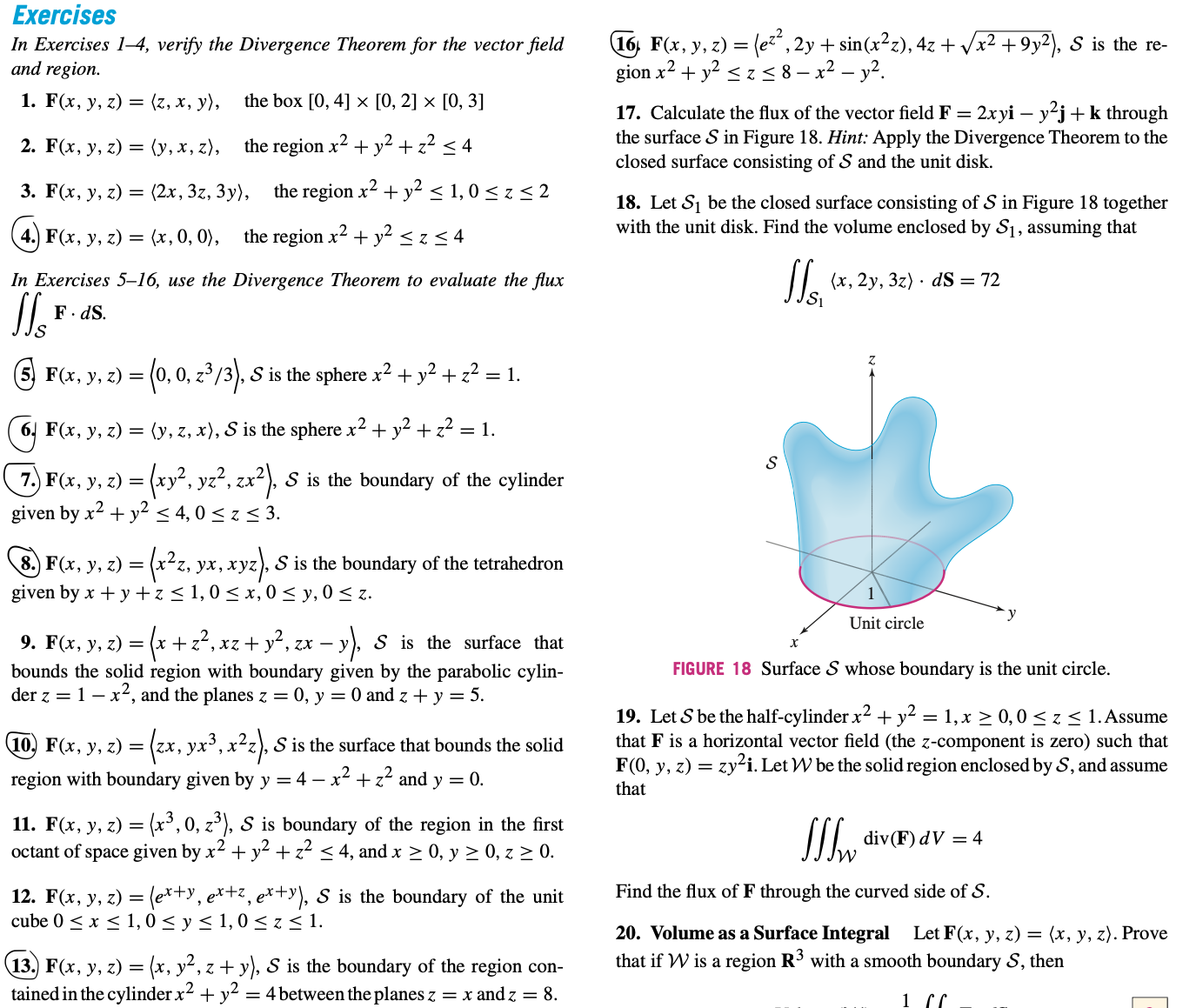 Solved In Exercises 1-4, ﻿verify the Divergence Theorem for | Chegg.com