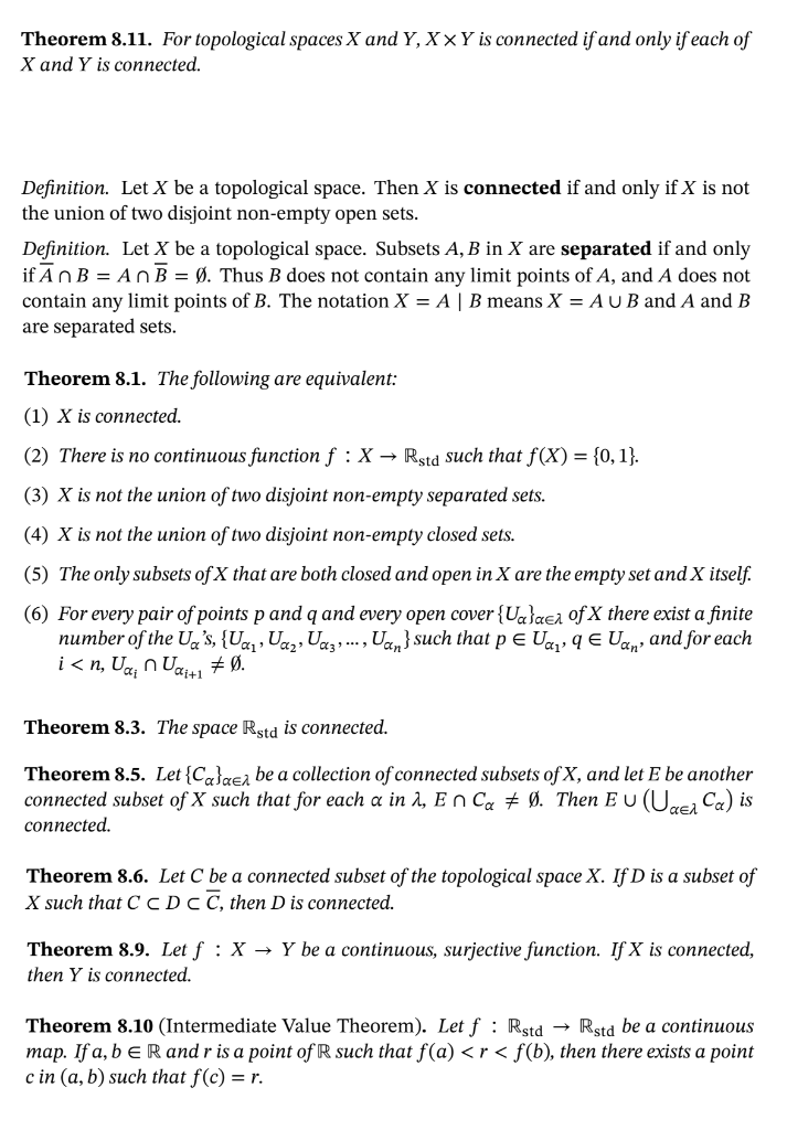 Solved Theorem 8.11. For topological spaces X and Y, XX Y is | Chegg.com