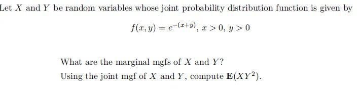 Solved Let X and Y be random variables whose joint | Chegg.com