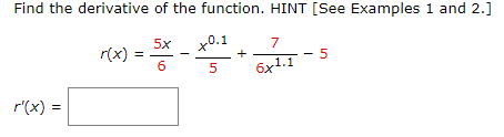 Solved Find the derivative of the function. HINT [See | Chegg.com