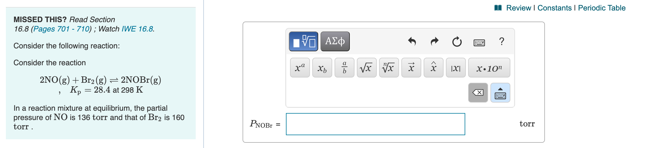 Solved II Review | Constants | Periodic Table MISSED THIS? | Chegg.com