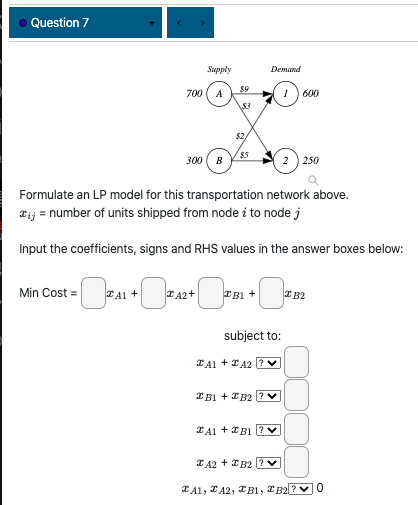 Solved Formulate An Lp Model For This Transportation Network