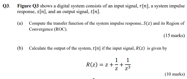 Solved Q3. Figure Q3 shows a digital system consists of an | Chegg.com