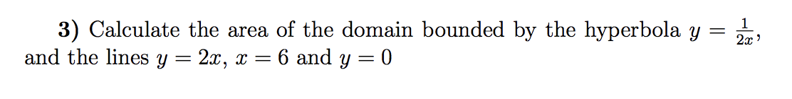 Solved 3) Calculate the area of the domain bounded by the | Chegg.com