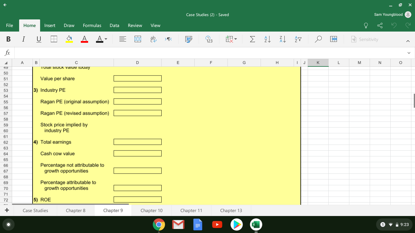 Solved - o x Sam Youngblood 8 Case Studies (2) - Saved File | Chegg.com
