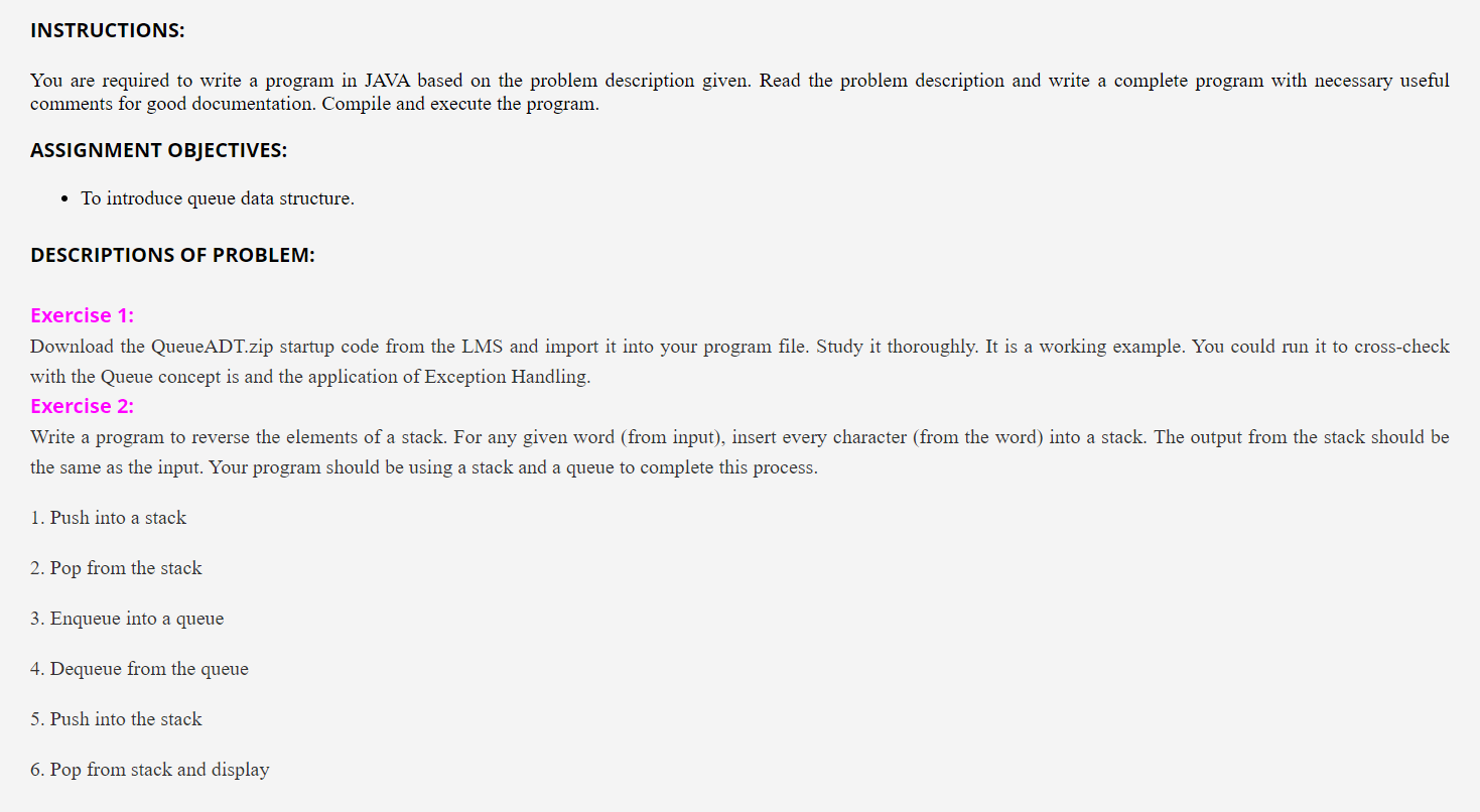 Solved public interface Queue { public boolean | Chegg.com