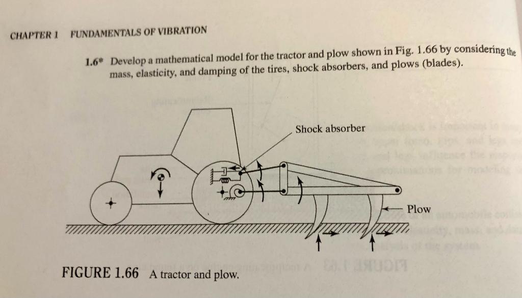 Solved 1.6" Develop a mathematical model for the tractor and | Chegg.com
