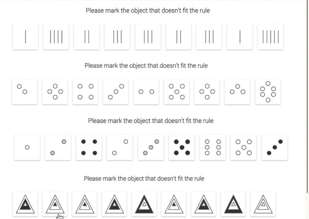 Solved 4 questions. Please mark the object that doesn't fit | Chegg.com