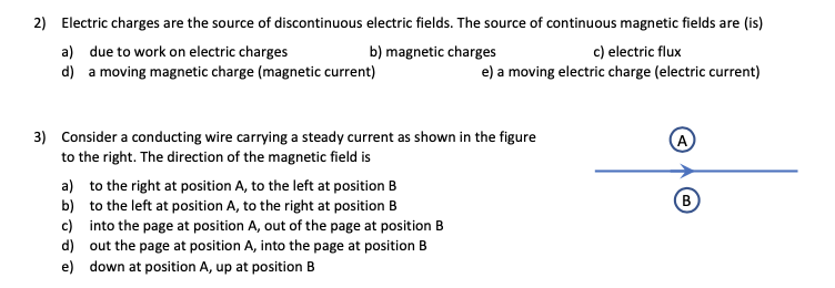 Solved 2) Electric charges are the source of discontinuous | Chegg.com