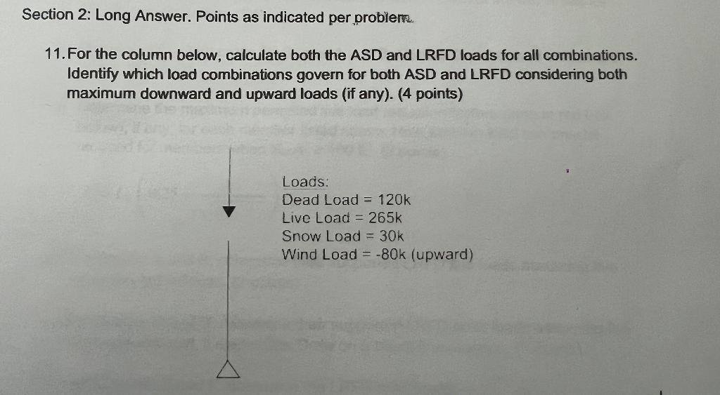 Solved Section 2: Long Answer. Points as indicated per | Chegg.com