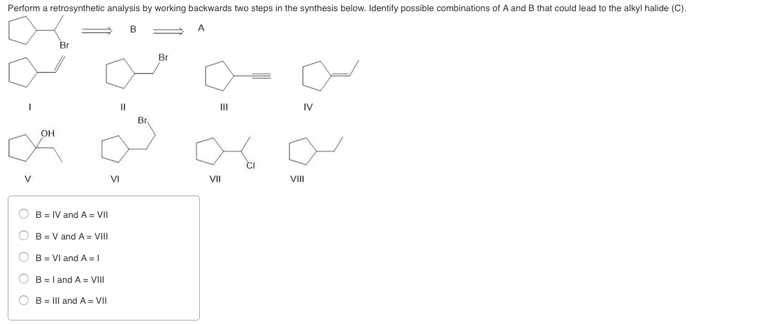 Solved Perform a retrosynthetic analysis by working | Chegg.com