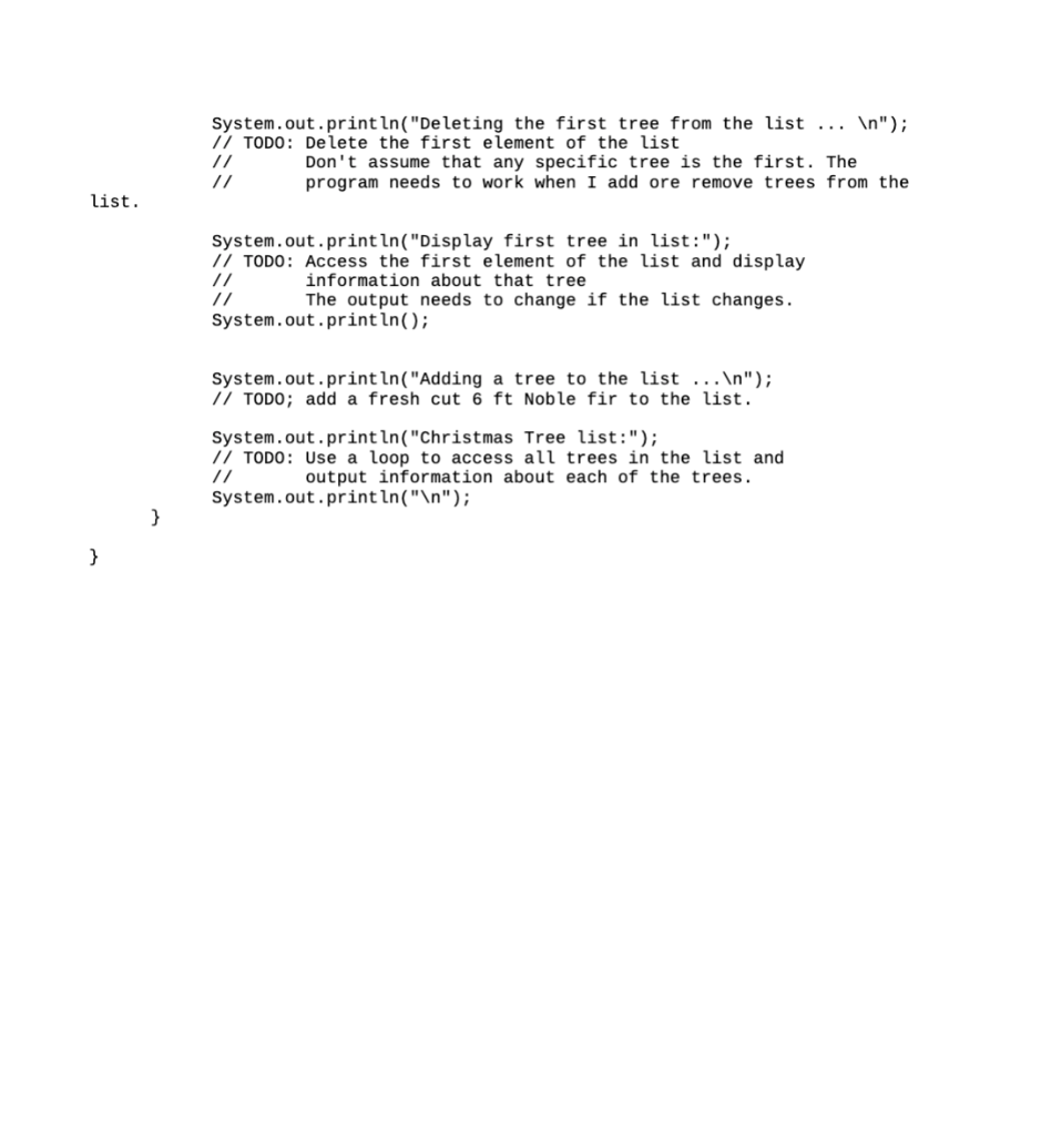 Solved Please help with coding this Christmas tree app in | Chegg.com