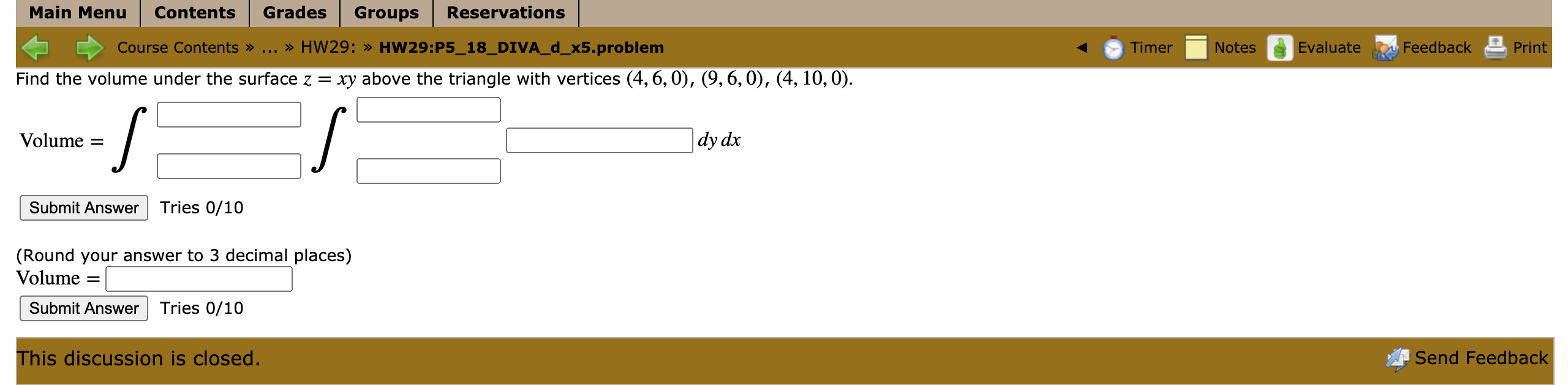 Solved Main Menu Contents Grades Groups Reservations Timer | Chegg.com