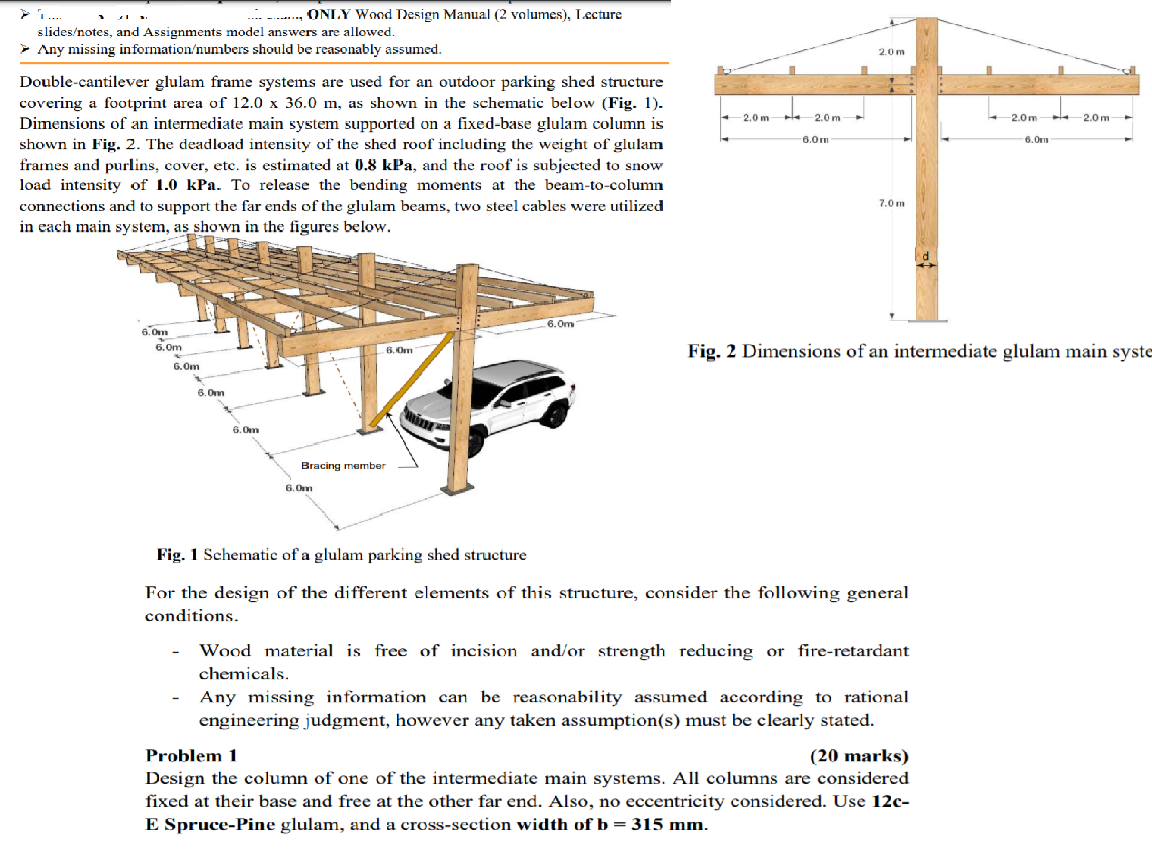 2.0 m 2.0 m -.---..., ONLY Wood Design Manual (2 | Chegg.com