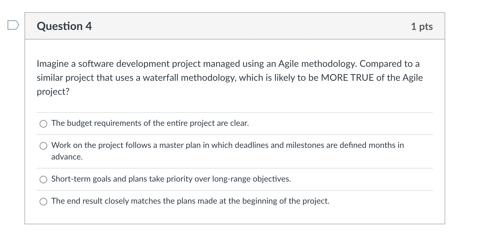 Solved Imagine a software development project managed using | Chegg.com