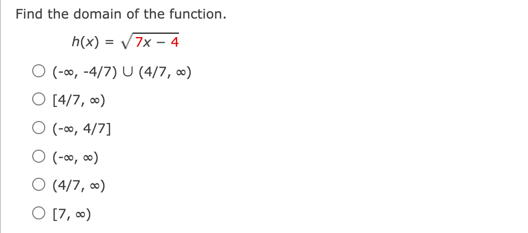 Solved Find the domain of the function. | Chegg.com