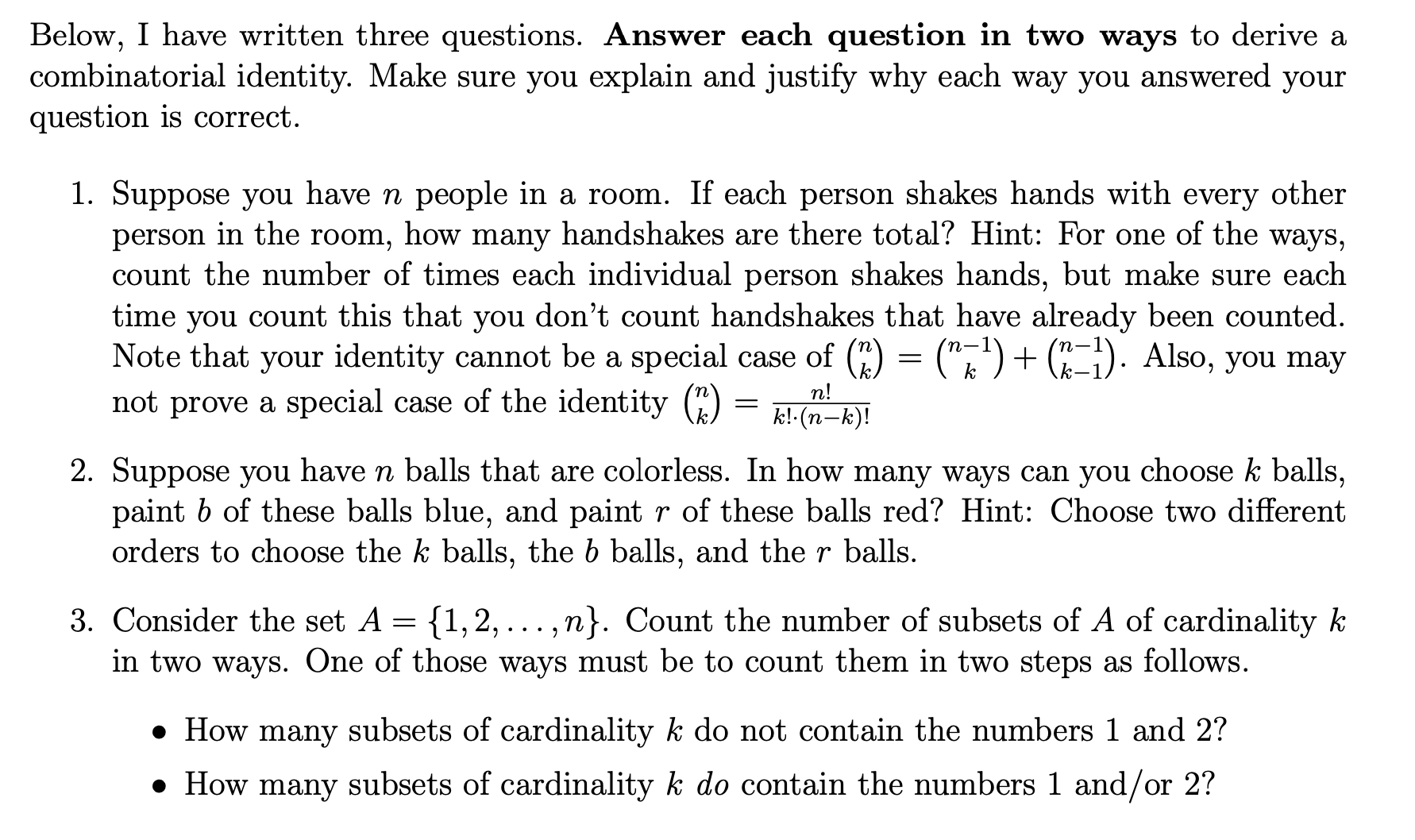 Solved Discrete Structures:PLEASE show all work necessary to | Chegg.com