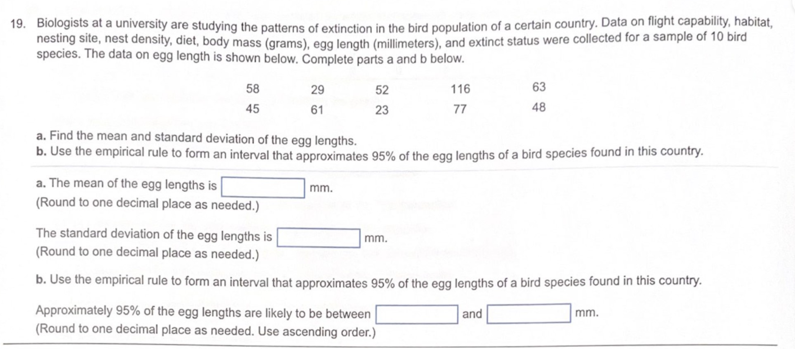 Solved Biologists at a university are studying the patterns | Chegg.com