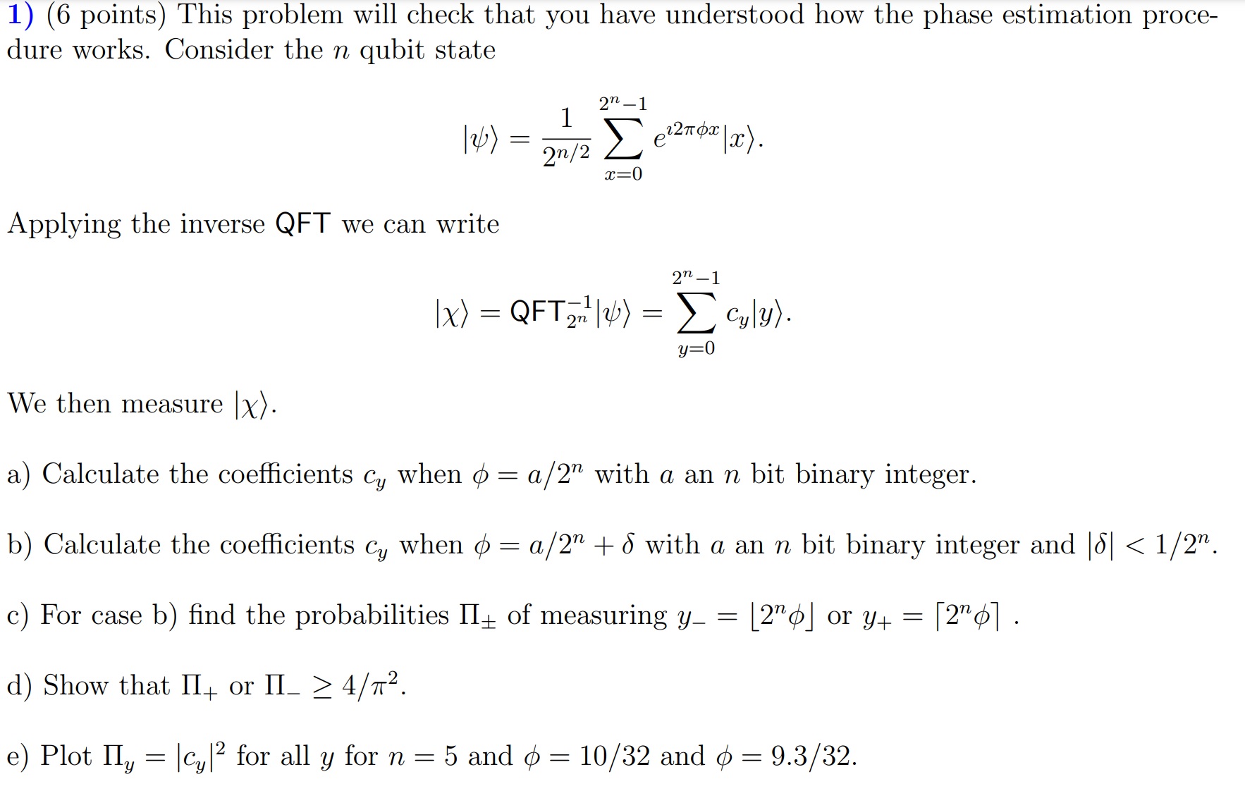 Solved 1) (6 points) This problem will check that you have | Chegg.com