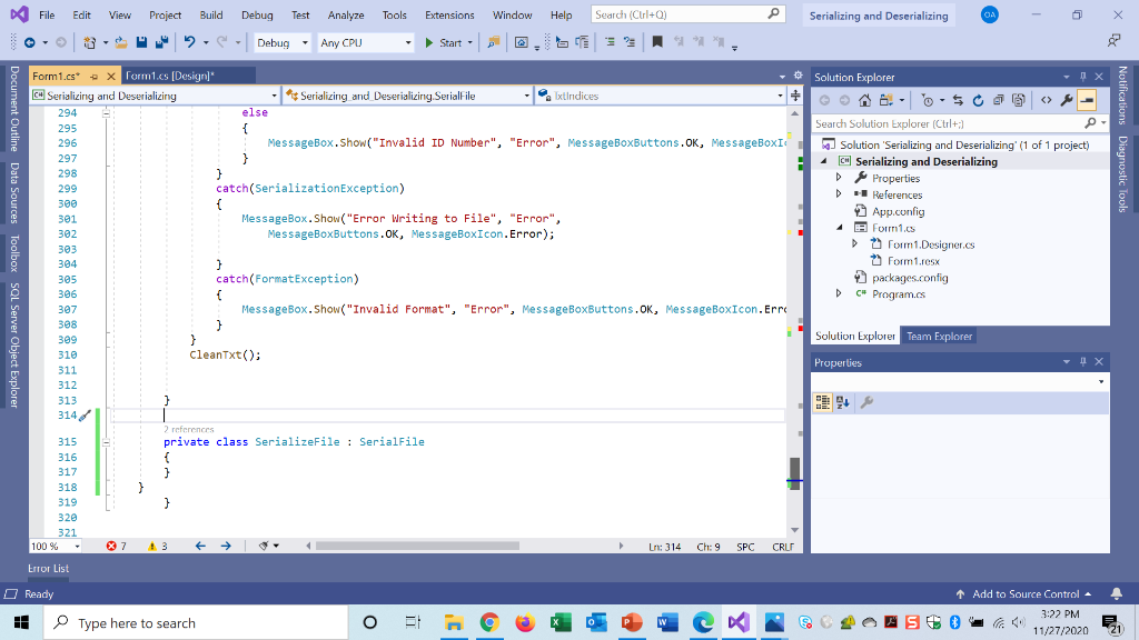 C# 17.4 (Serializing and Deserializing) Modify the | Chegg.com