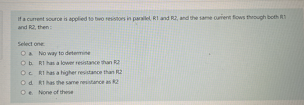 Solved If a current source is applied to two resistors in | Chegg.com