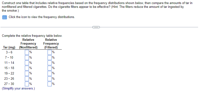 Solved Construct one table that includes relative | Chegg.com