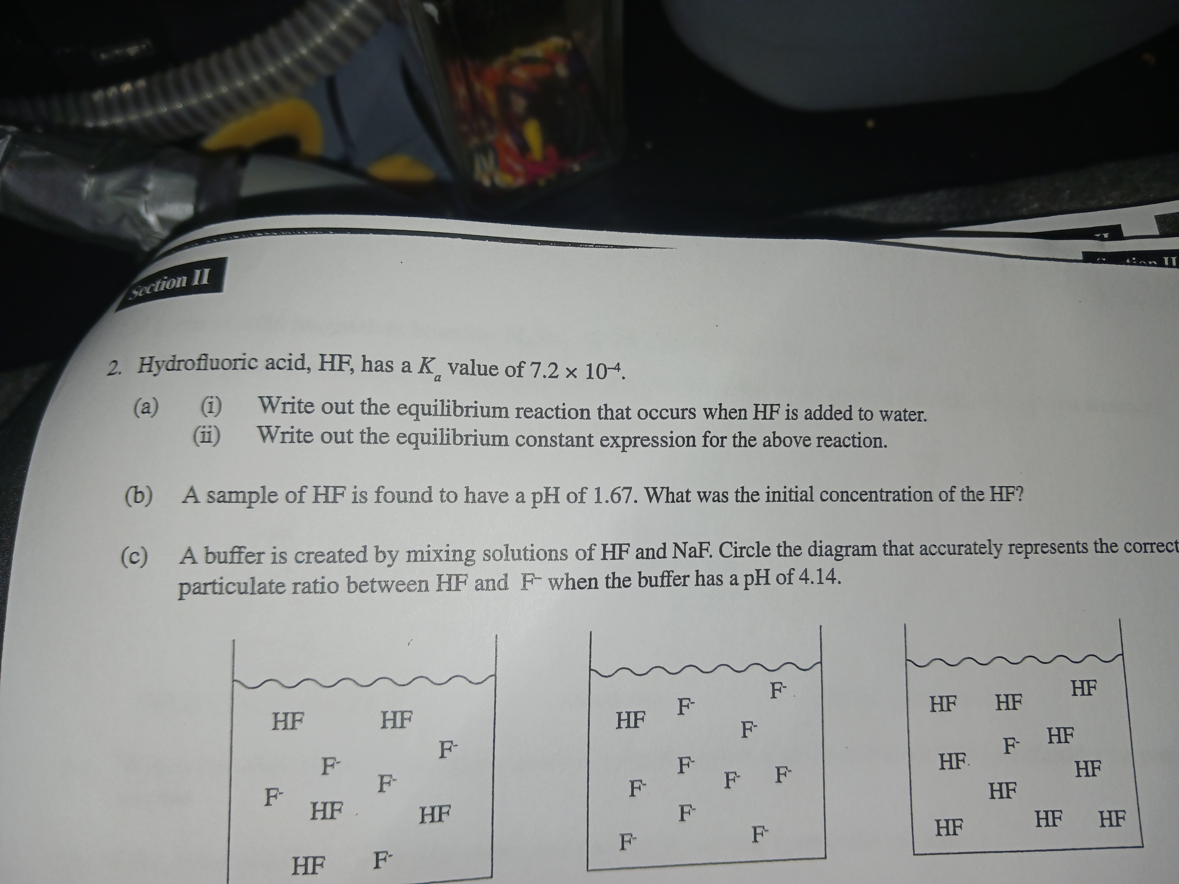 Solved Hydrofluoric acid, HF, ﻿has a Ka ﻿value of | Chegg.com