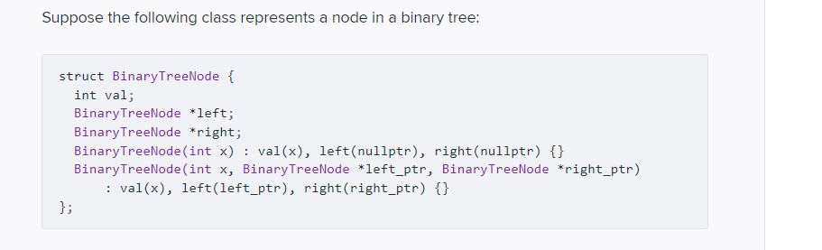 Suppose the following class represents a node in a | Chegg.com