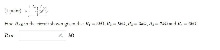 Solved Find RAB in the circuit shown given that | Chegg.com