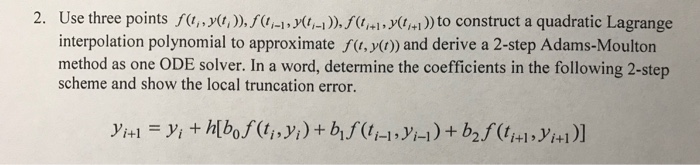 Solved How to solve the Adams-Bashforth Method implicit | Chegg.com