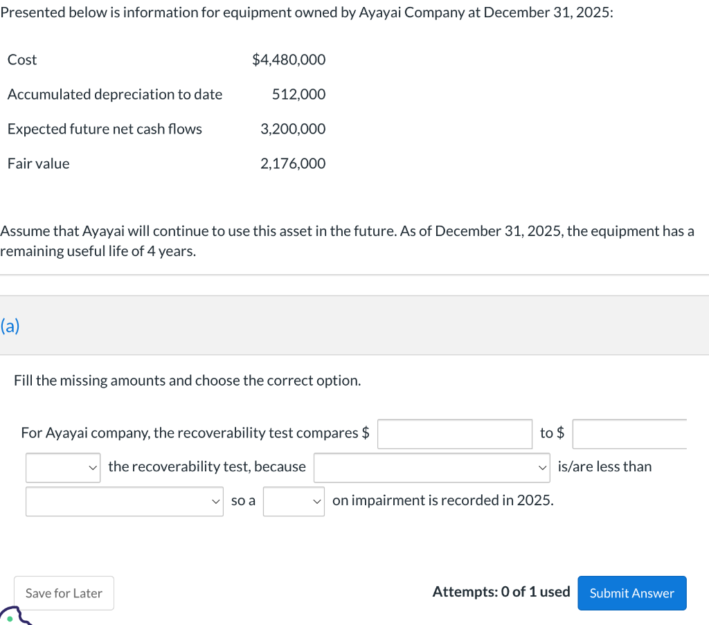 Solved Presented below is information for equipment owned by | Chegg.com