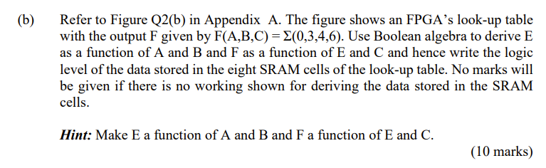 Solved Question 2 (b)Refer to Figure Q2(b) in Appendix A. | Chegg.com
