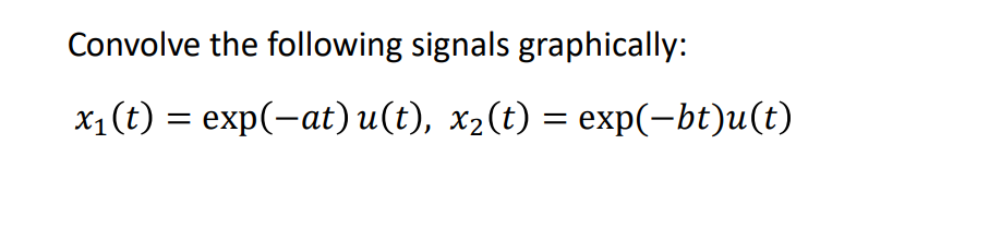 Solved Convolve the following signals graphically: | Chegg.com