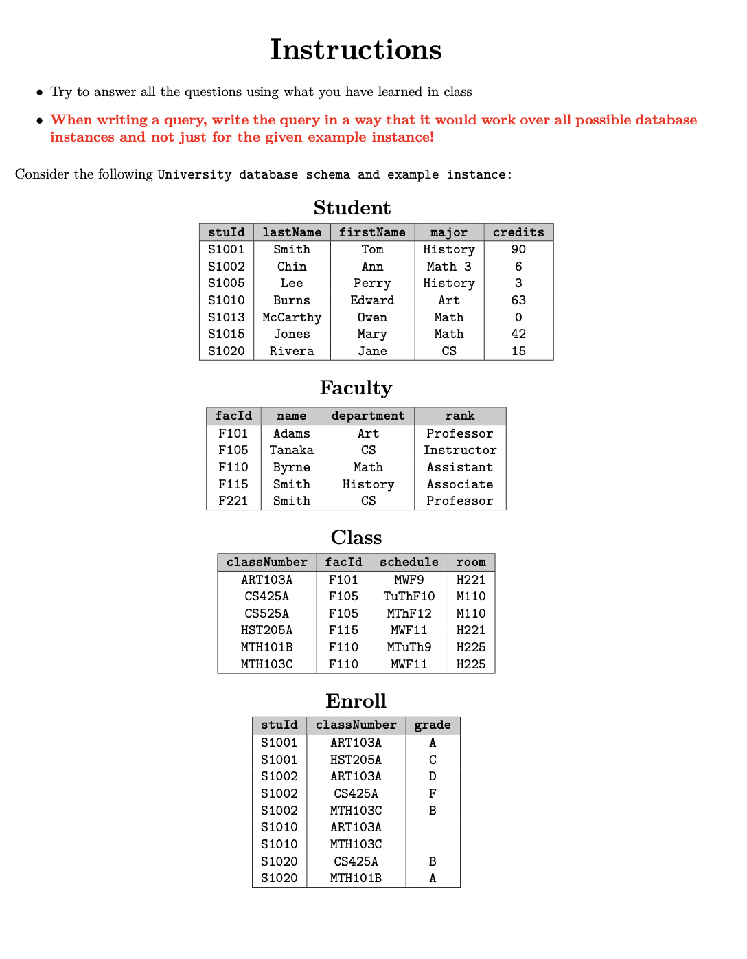 Solved Instructions • Try to answer all the questions using | Chegg.com
