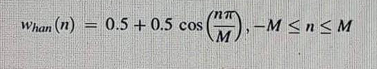 Solved determine the windowed impulse response (hw) for a | Chegg.com