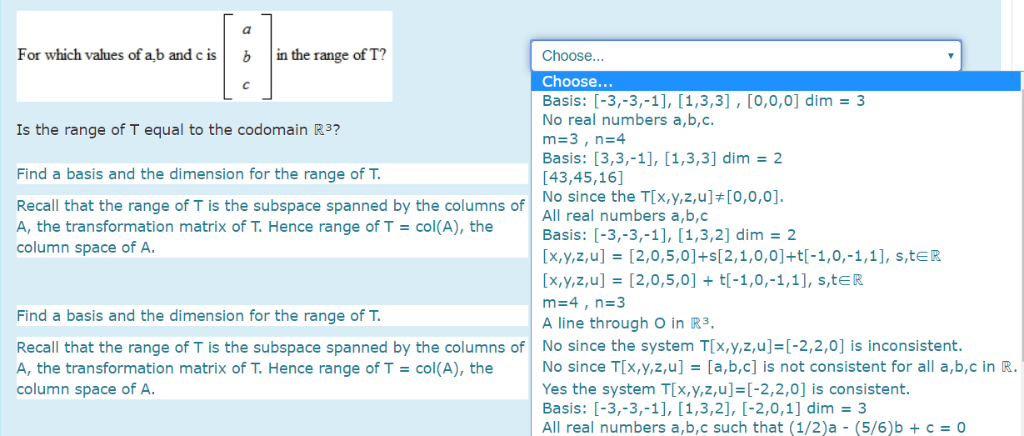 Solved Let T R R" be the linear transformation -3 6 1 -2 -3 | Chegg.com